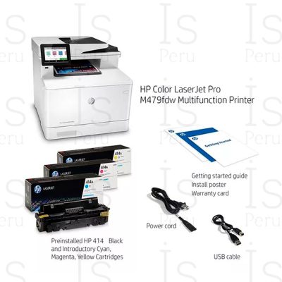 Impresora Multifuncional Color HP LaserJet Pro M479fdw / W1A80A