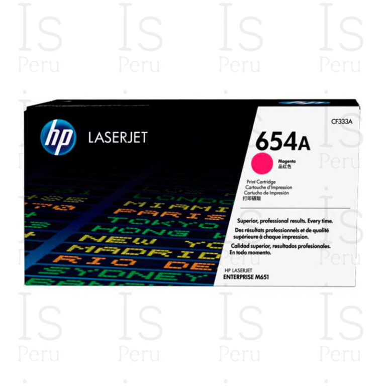 Cartucho de Tóner HP 654A CF333A Magenta, LaserJet Original